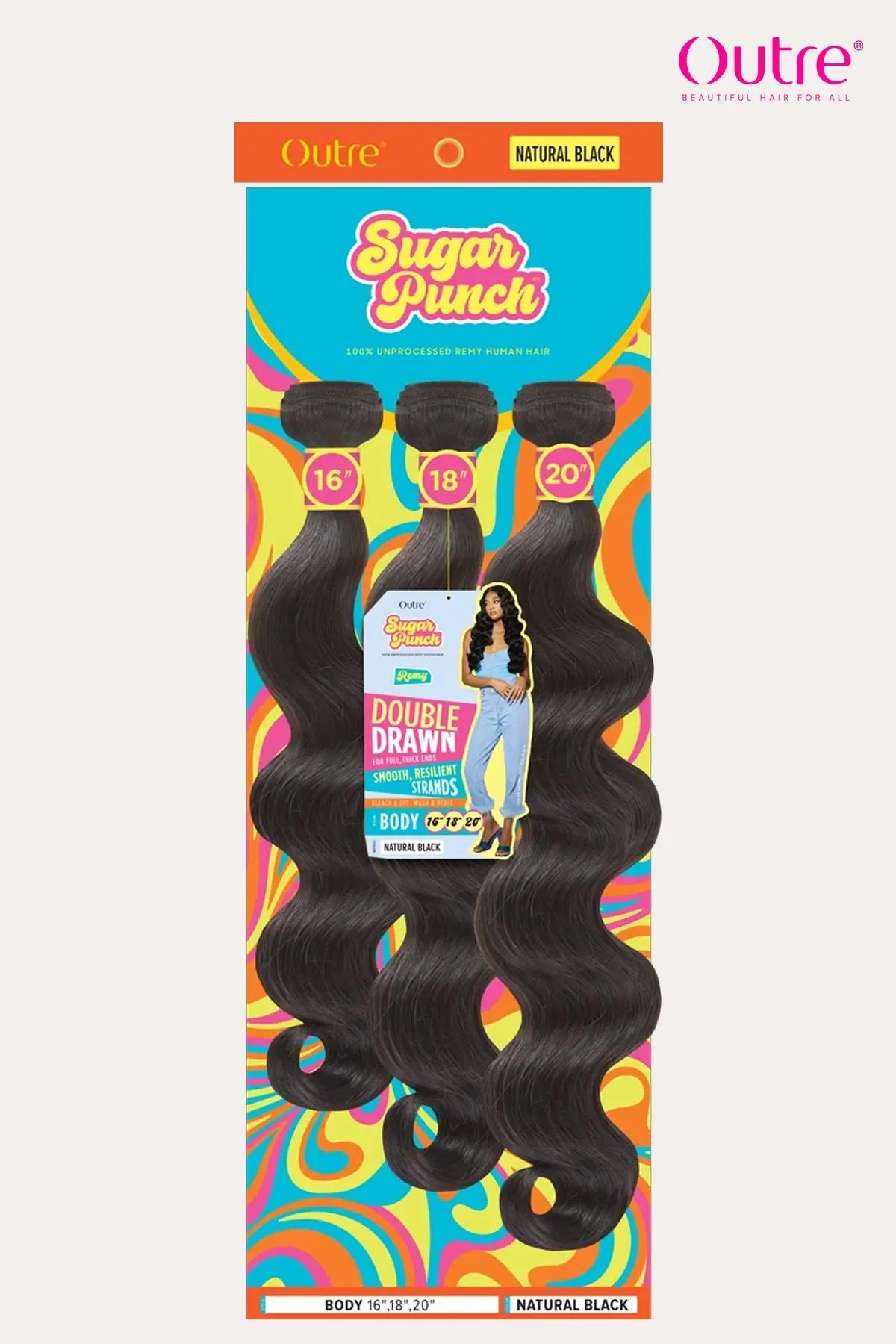 OUTRE SUGAR PUNCH BODY WAVE MULTI 3PCS - 100% Unprocessed Human Hair