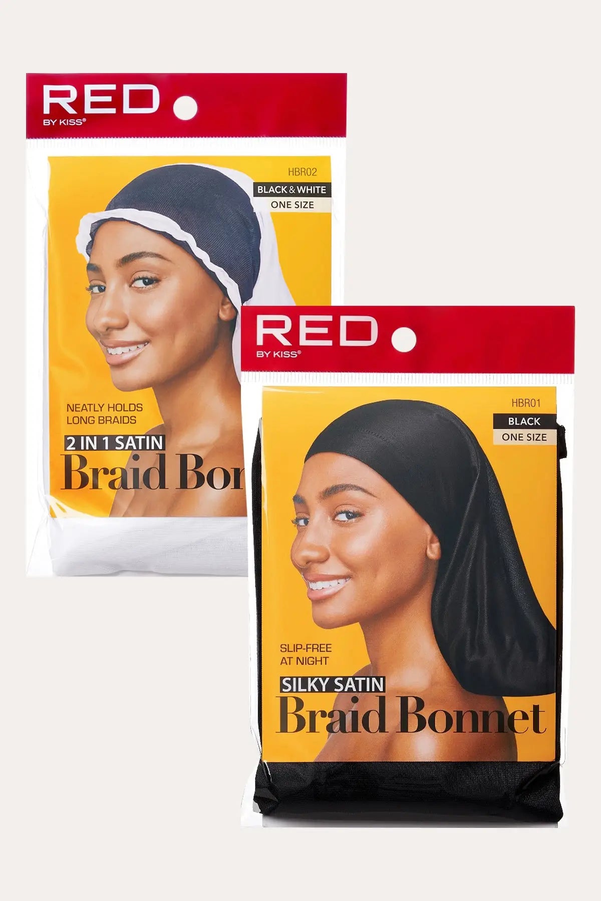 RED BY KISS SILKY SATIN BRAID BONNET