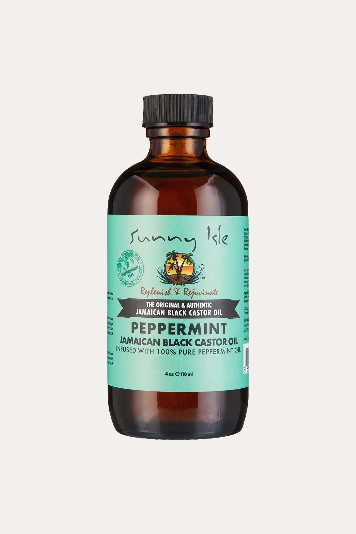 SUNNY ISLE PEPPERMINT JAMAICAN BLACK CASTOR OIL 4oz