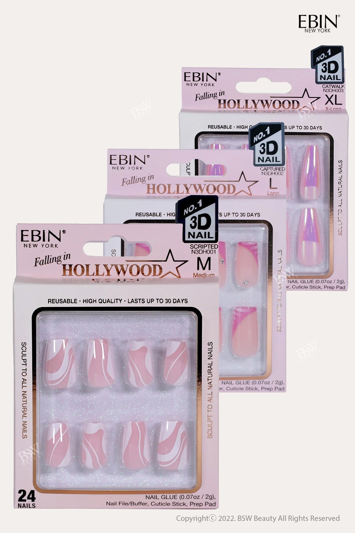 EBIN 3D NAIL HOLLYWOOD COLLECTION