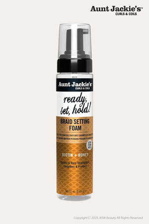 AUNT JACKIES BIOTIN+HONEY BRAID SETTING FOAM 8.5oz