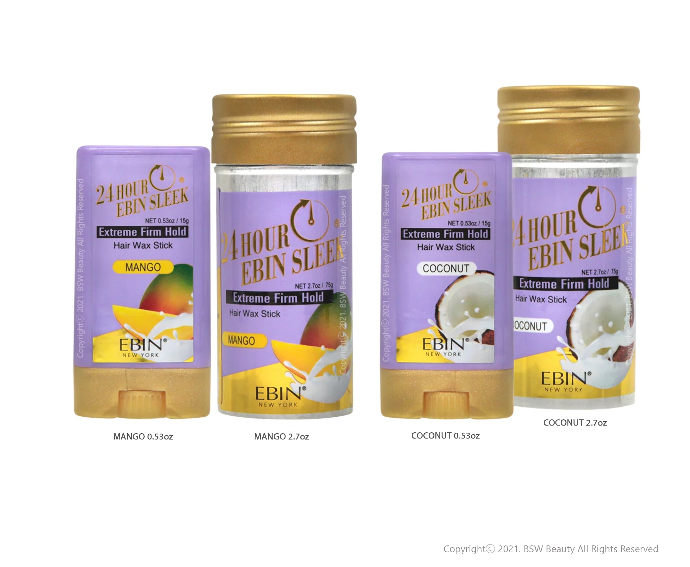 EBIN NEW YORK 24 HOUR EBIN SLEEK HAIR WAX STICK 2.7oz