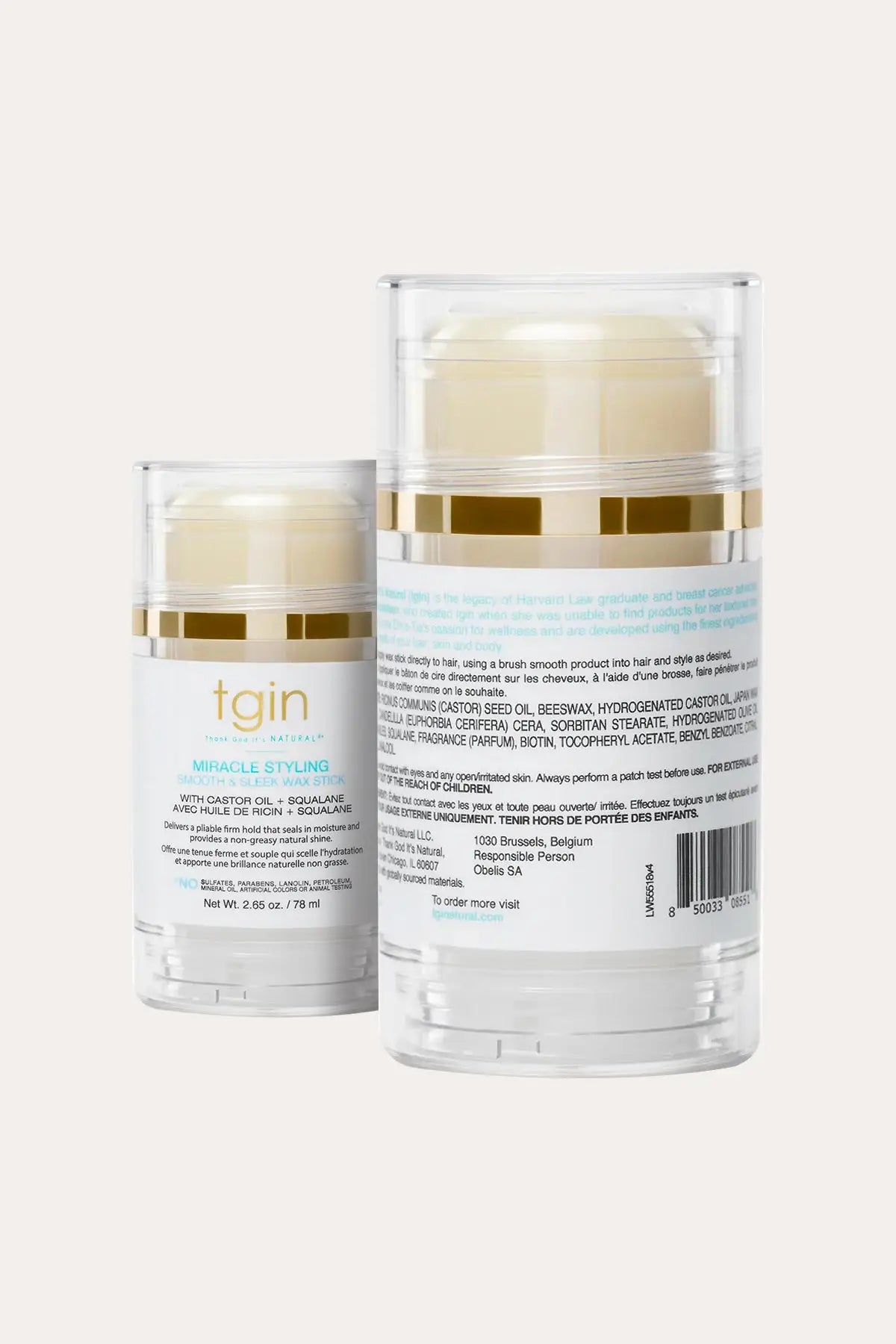 TGIN MIRACLE STYLING SMOOTH & SLEEK WAX STICK 2.65 oz