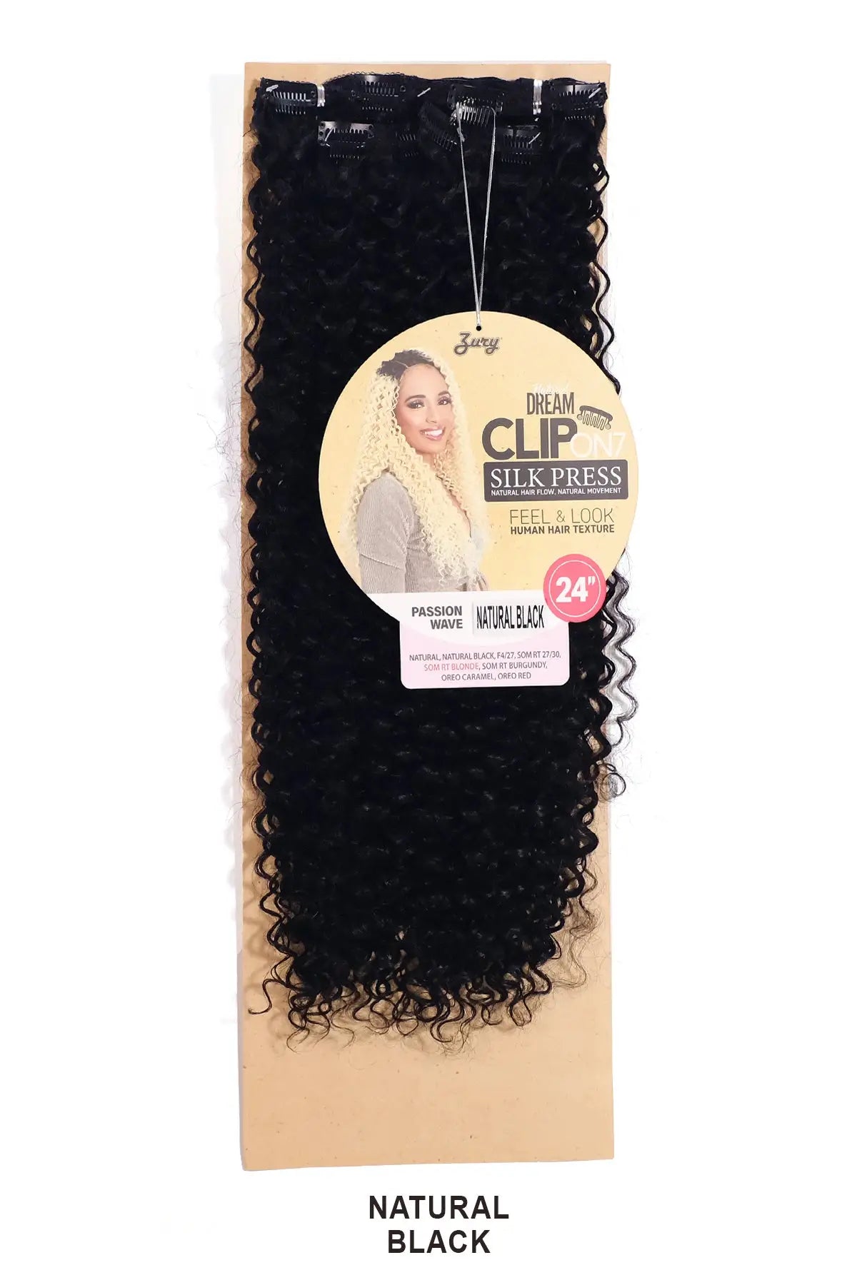 ZURY NATURAL DREAM SILK PRESS CLIP ON 7 PASSION WAVE 24"