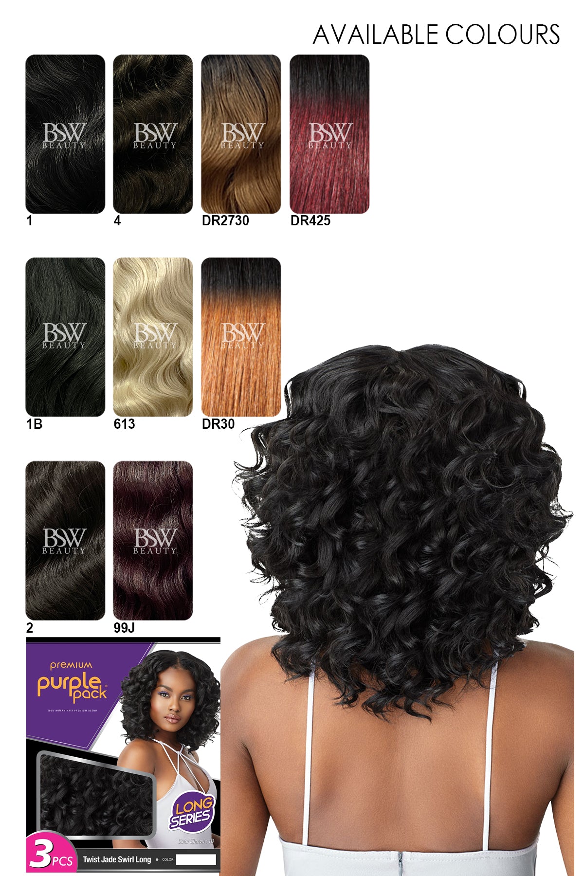 OUTRE PURPLE PACK 3PCS TWIST JADE SWIRL LONG