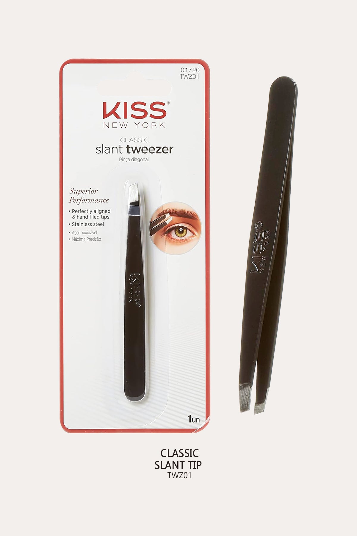 KISS NEW YORK TWEEZER-SLANT TIP