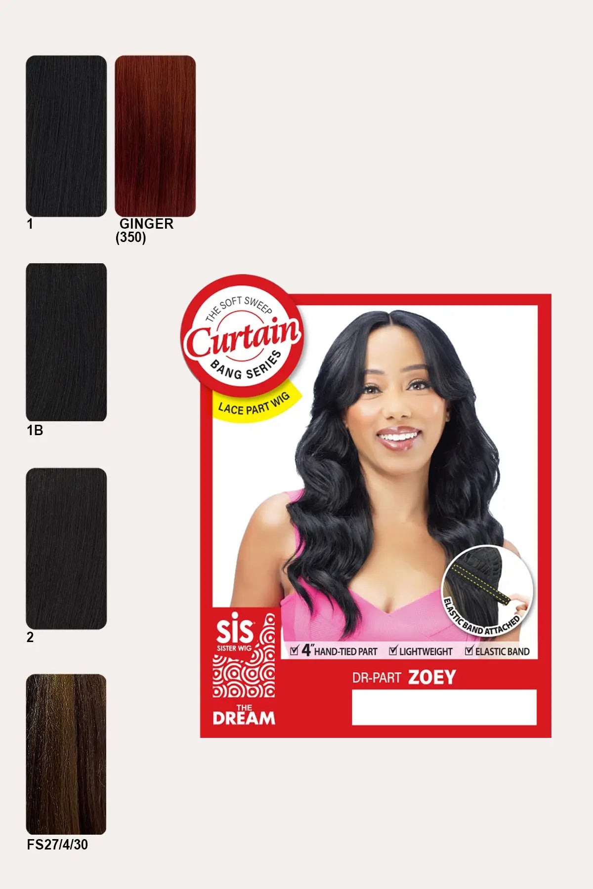 ZURY SIS 4" LACE PART WIG - ZOEY