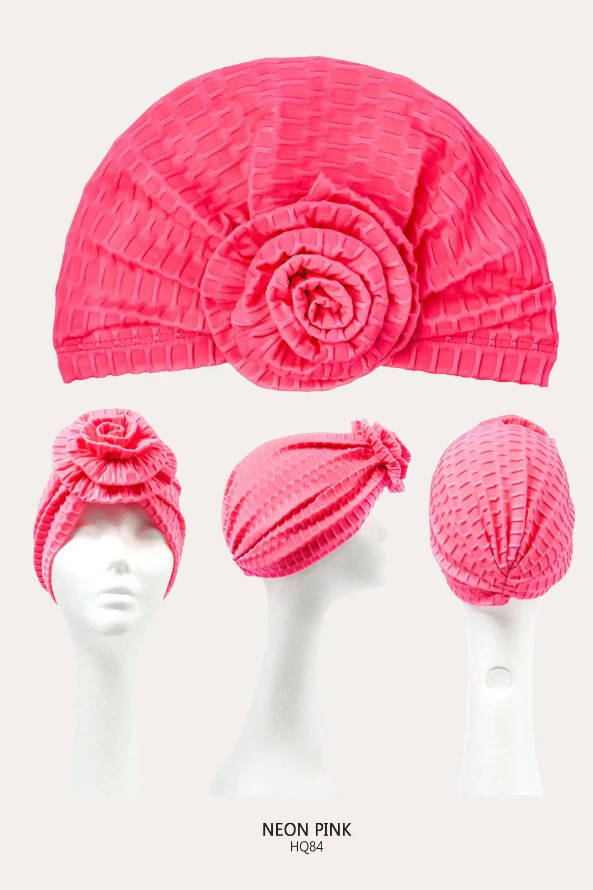 RED BY KISS TEXTURED TOP KNOT TURBAN