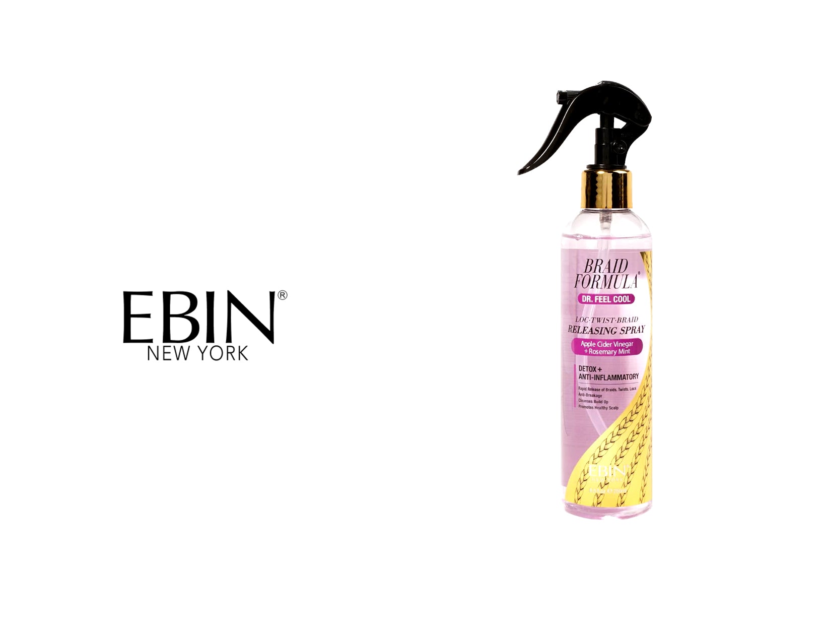EBIN BRAID FORMULA RELEASING SPRAY - 8.5oz