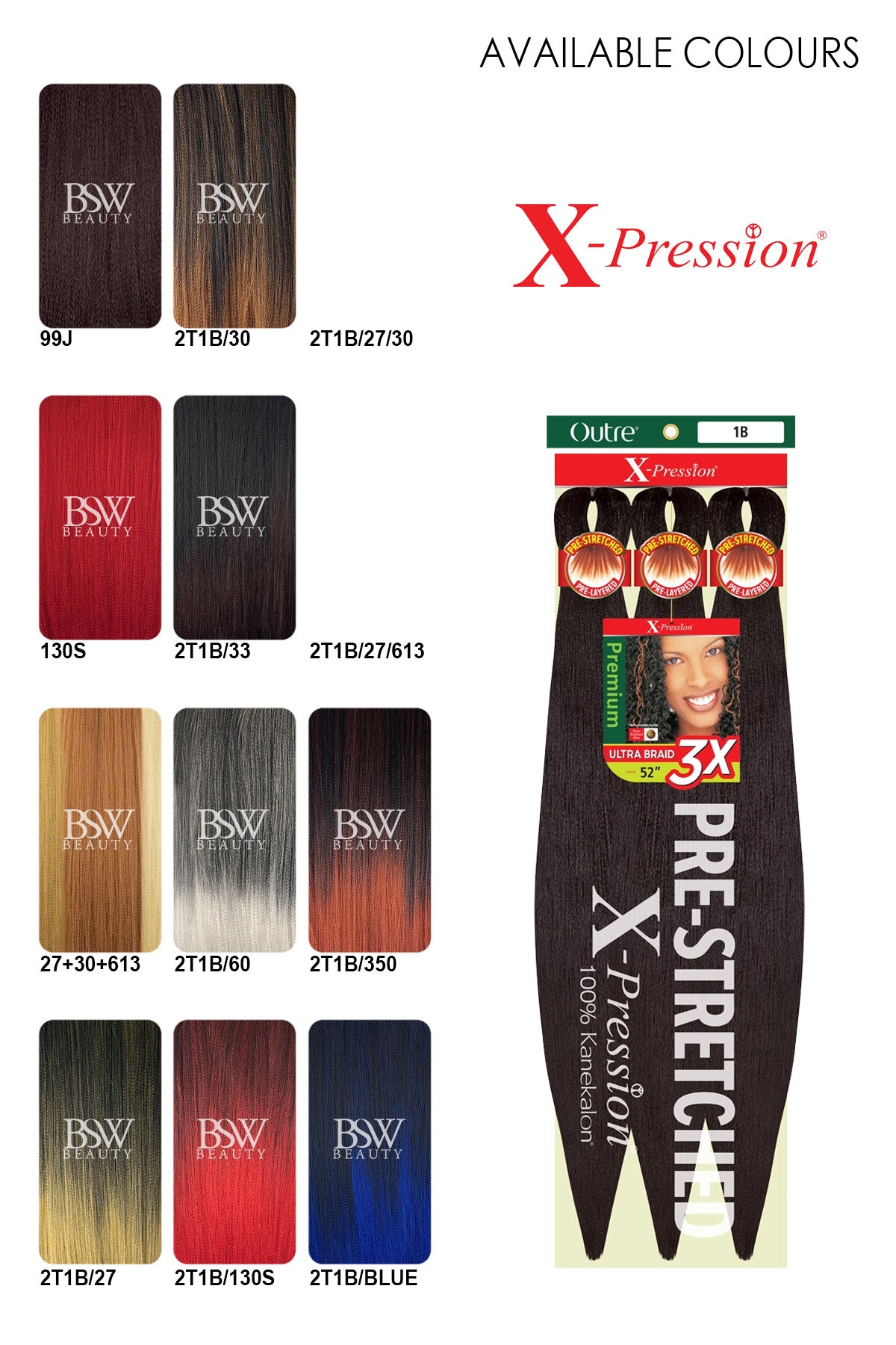 OUTRE 3X X-PRESSION PRE-STRETCHED ULTRA BRAID 52"