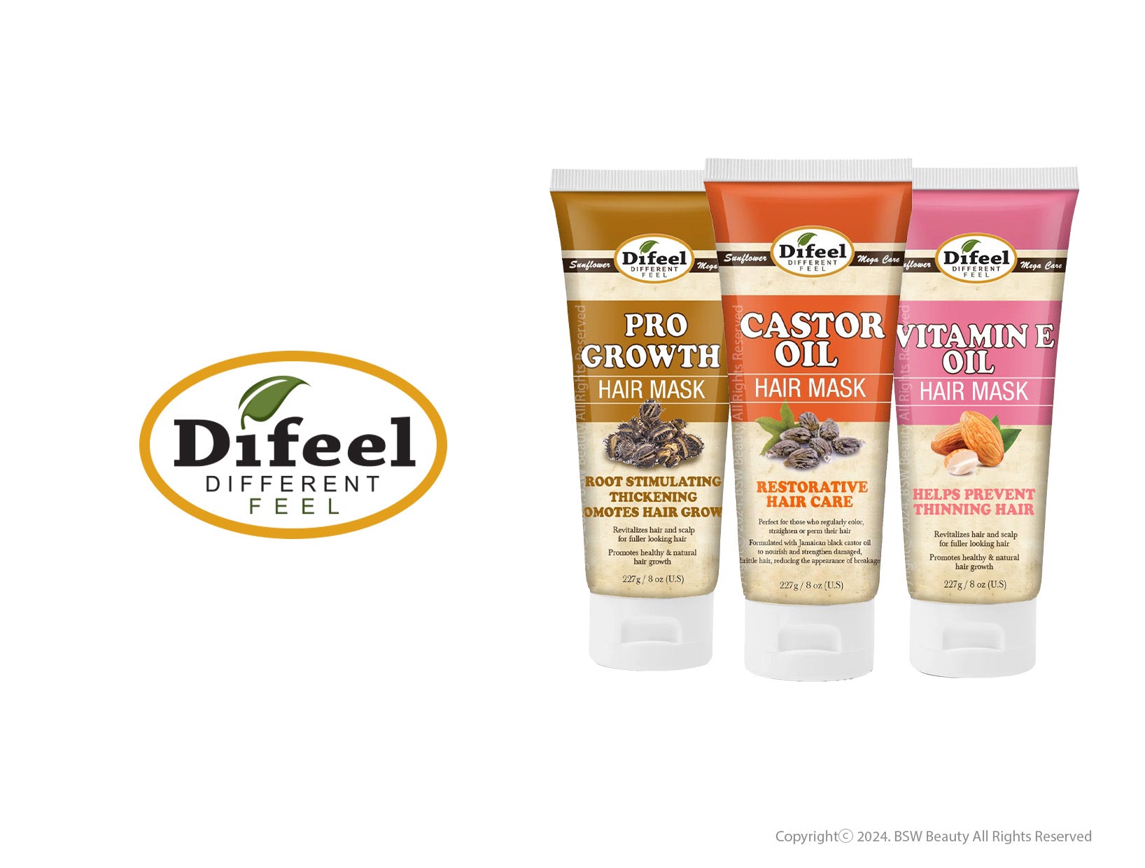 DIFEEL PREMIUM HAIR MASK 8oz ARGAN OIL/BIOTIN/CASTORE OIL/COCONUT/PRO