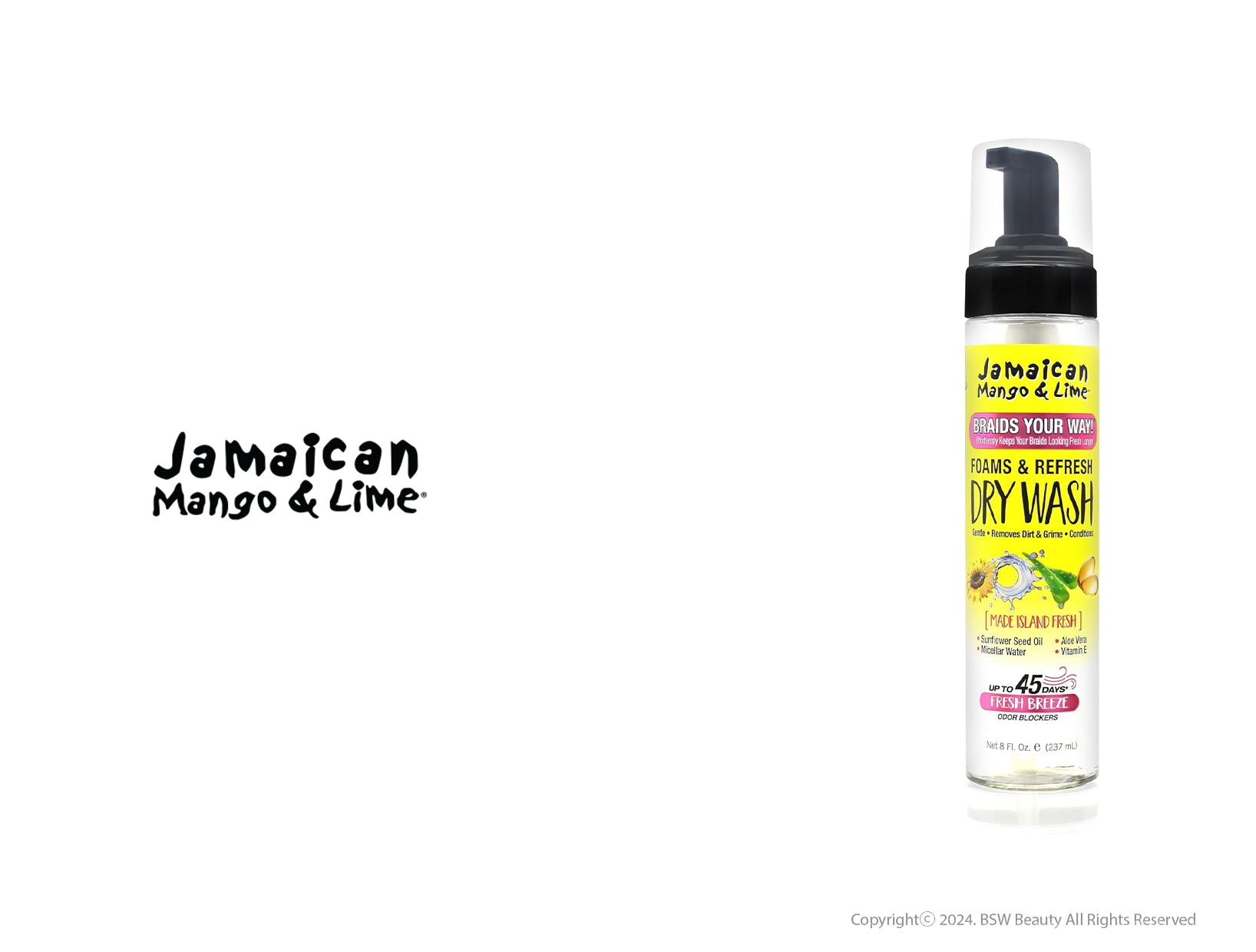 JAMAICAN MANGO&LIME FORMS & REFRESH BRAID DRY WASH 8oz