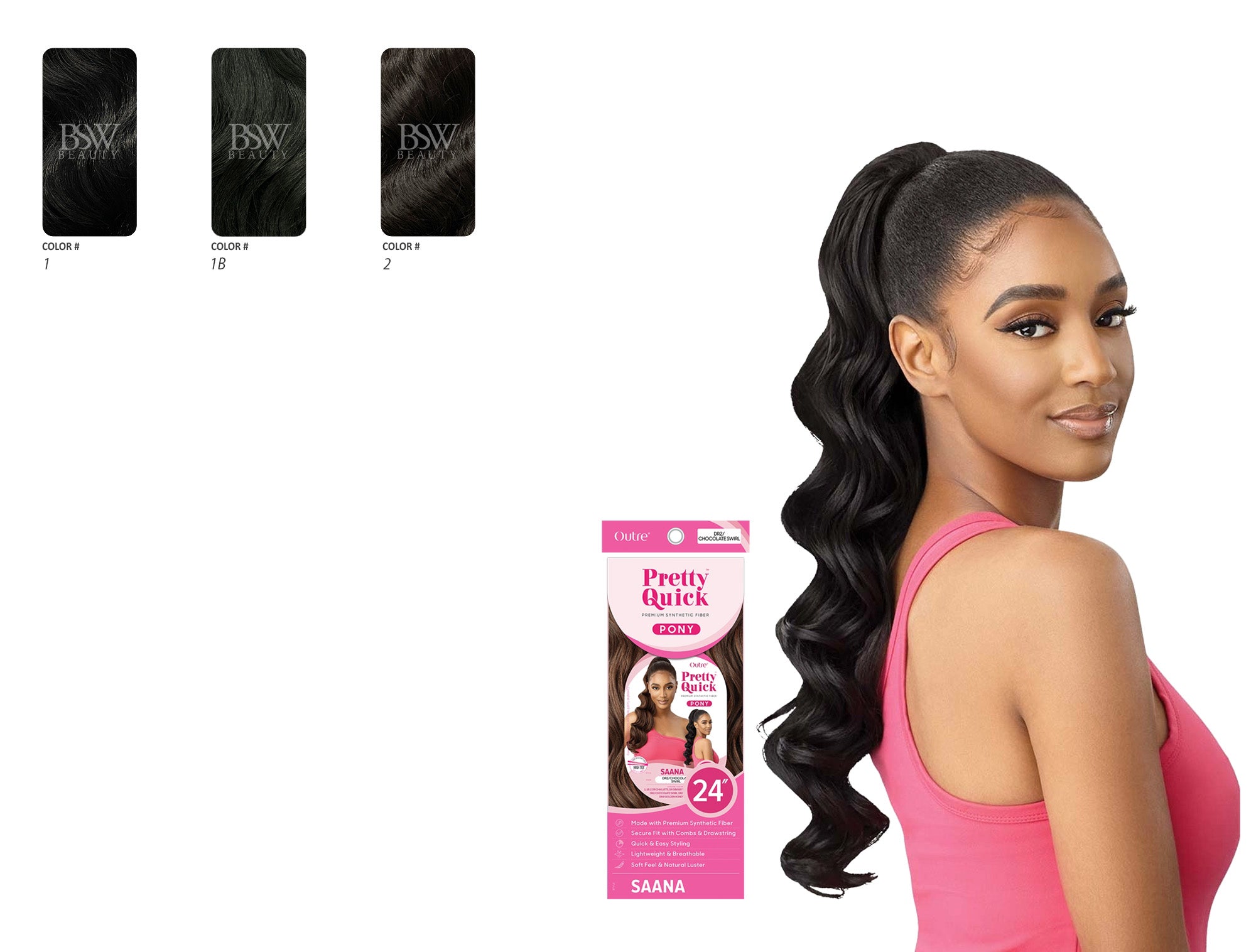 OUTRE PRETTY QUICK PREMIUM SYNTHETIC PONYTAIL - SAANA