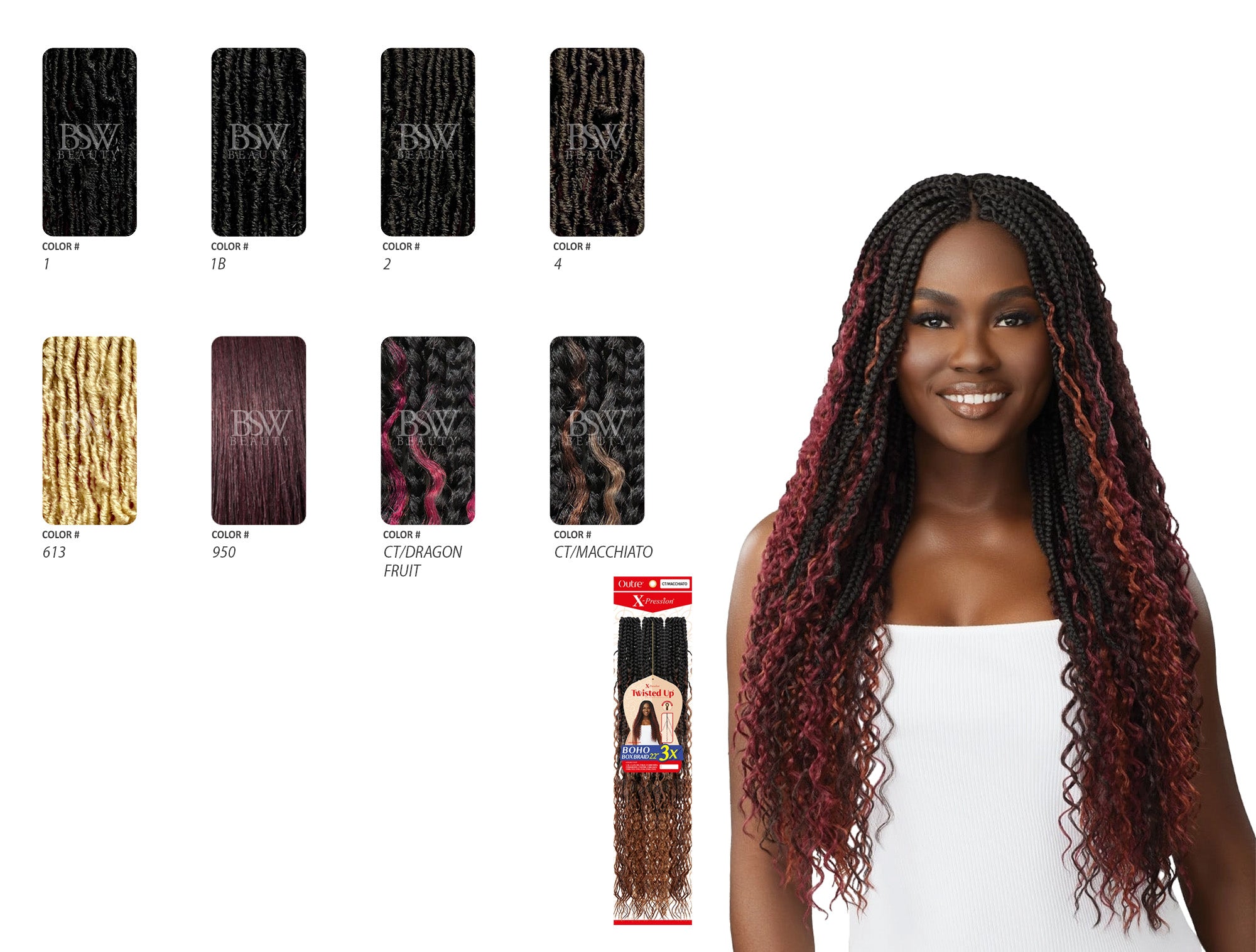OUTRE X-PRESSION TWISTED UP - BOHO BOX BRAID 22" 3X