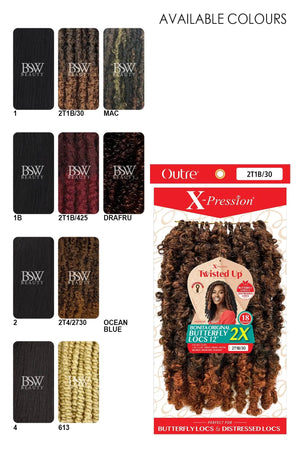 OUTRE BONITA 2X BUTTERFLY LOCS 12"