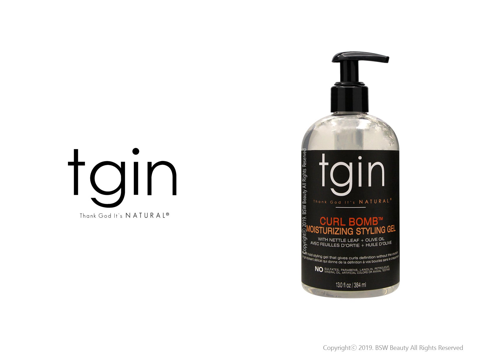 TGIN CURL BOMB MOISTURIZING STYLING GEL 13oz