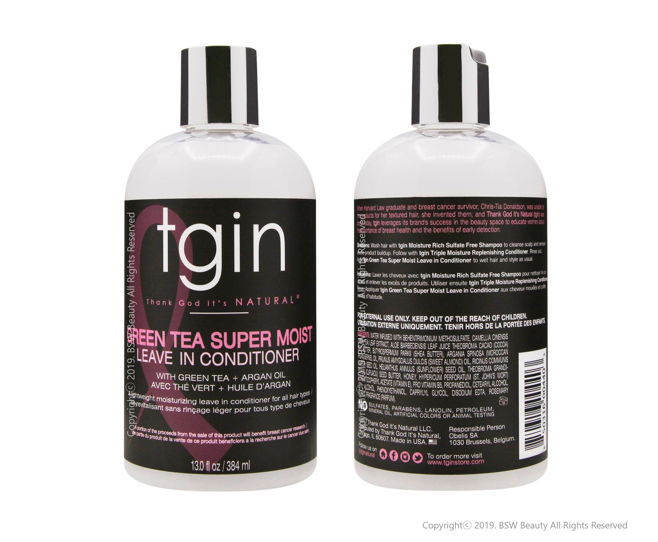 TGIN GREEN TEA SUPER MOIST LEAVE IN CONDITIONER 13oz