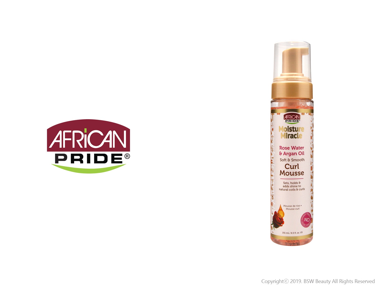 AFRICAN PRIDE MOISTURE MIRACLE ROSE WATER & ARGAN OIL SOFT & SMOOTH CU
