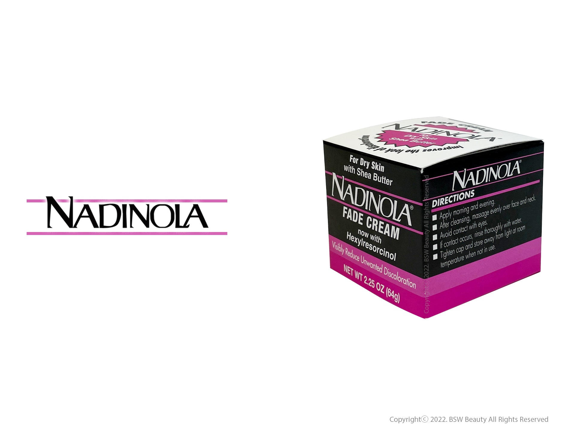 NADINOLA FADE CREAM - FOR DRY SKIN WITH SHEA BUTTER 2.25OZ