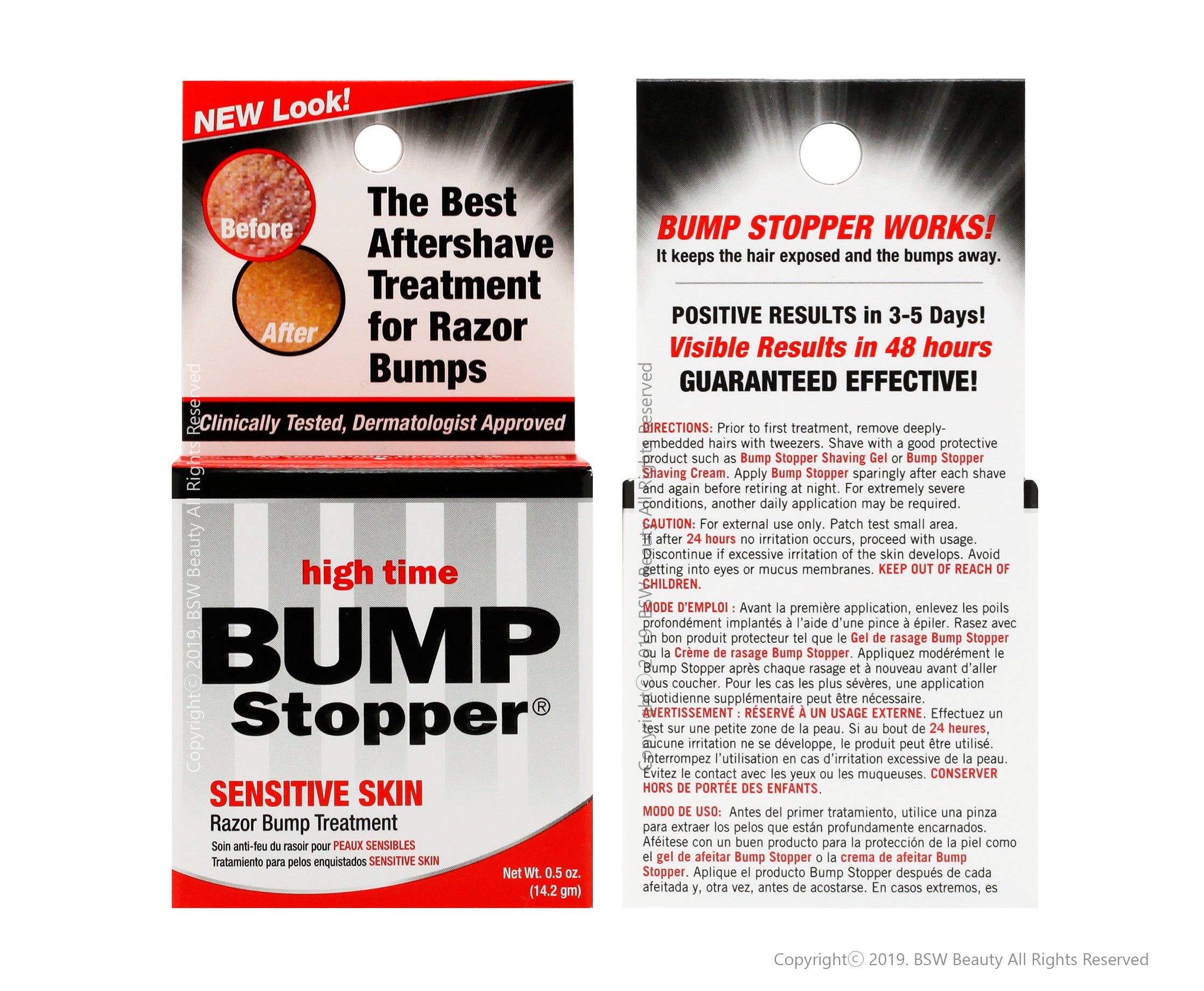 HIGH TIME BUMP STOPPER SENSITIVE SKIN RAZOR BUMP TREATMENT 0.5oz