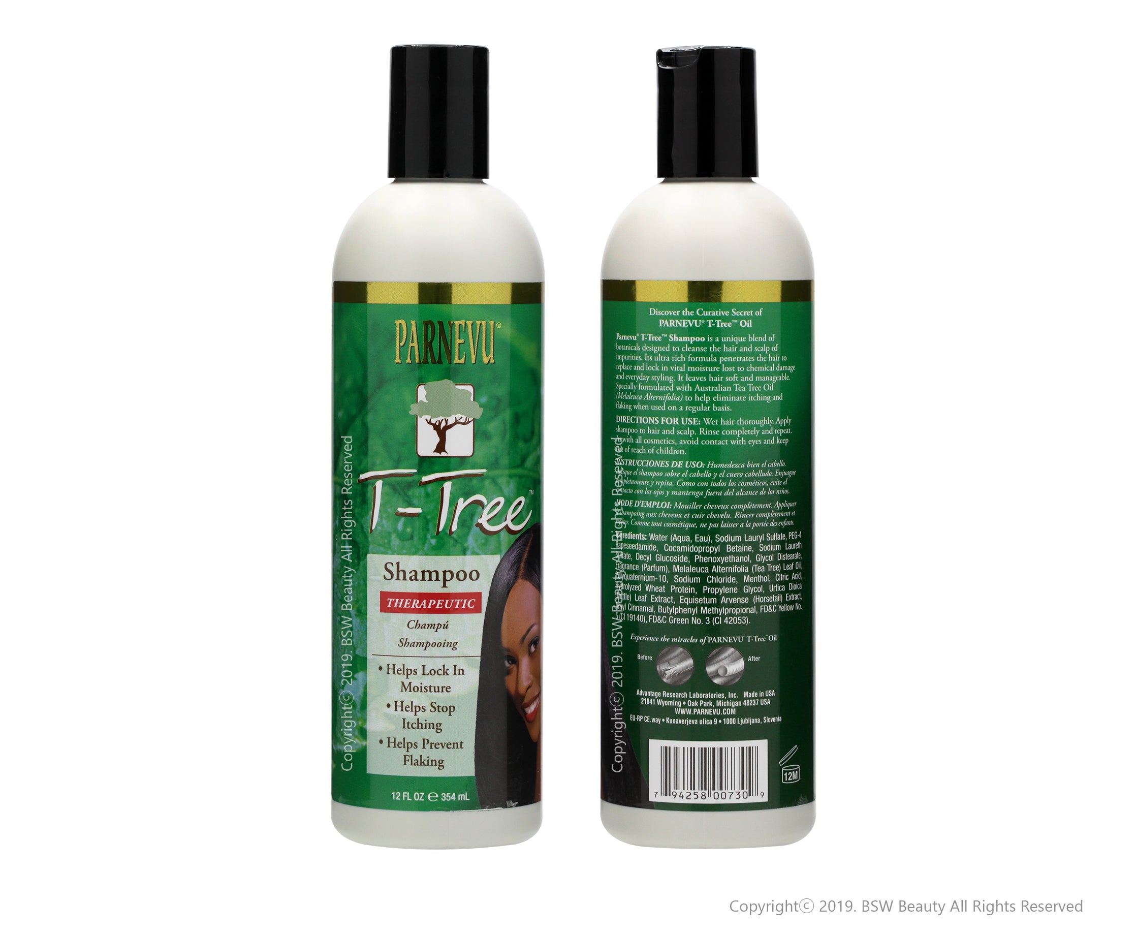 PARNEVU T-TREE SHAMPOO 12oz